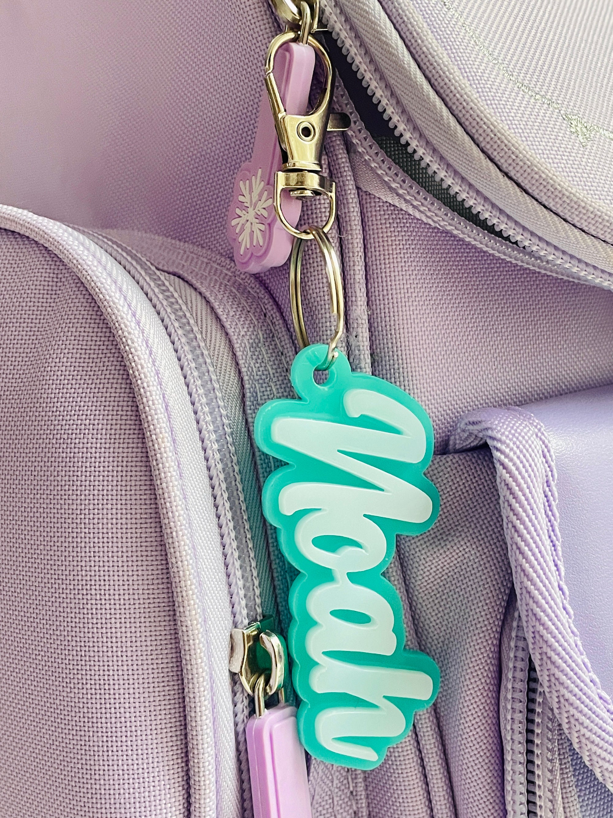 Personalized Keychains, Name Keychain, Acrylic Name Tag, Backpack Name ...