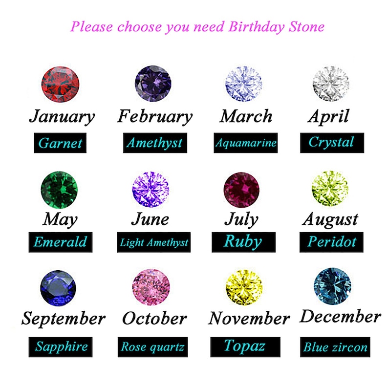Birthstone Rings, Mothers Ring, Engraved Ring, Personalized Birthstone ...