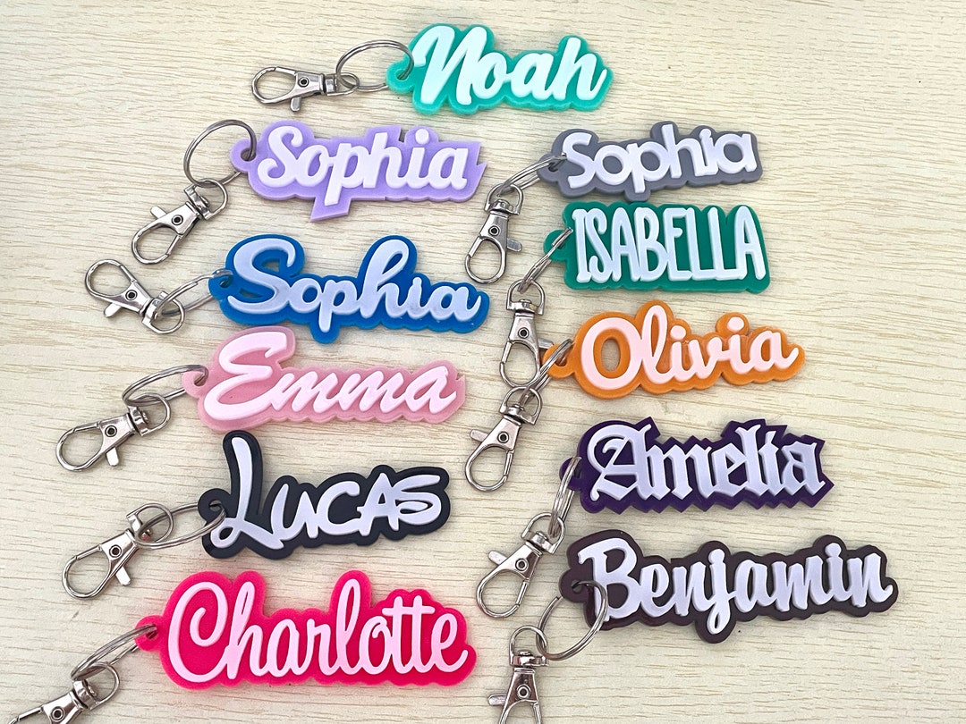 Personalized Name Keychains, Christmas Gift, Backpack Name Tag, Custom ...