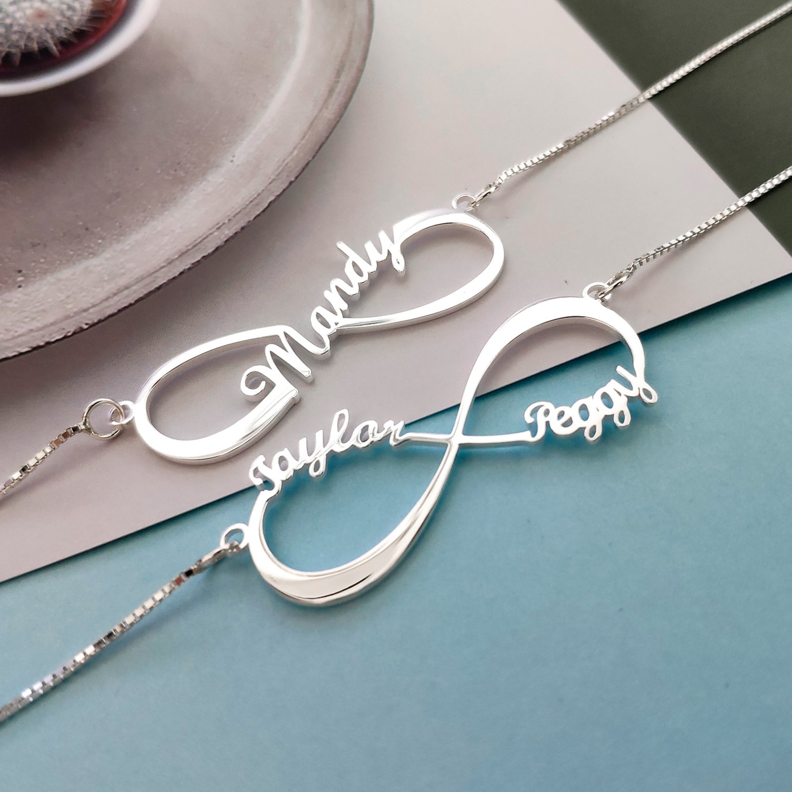 Infinity Name Necklace, Name Necklace, 1 - 6 Names Custom Necklace ...