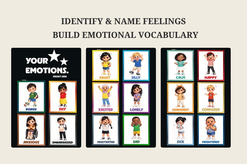 Printable Emotion Cards for Kids | SEL Activity | Feelings Flashcards ...