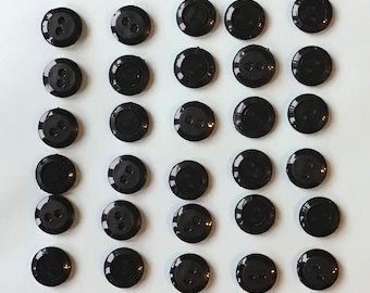 Small Black Buttons - Etsy UK