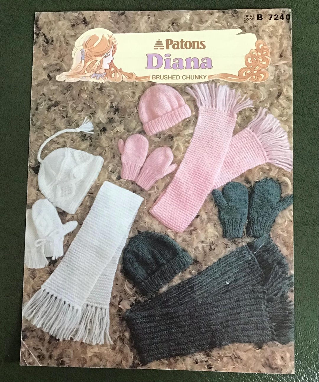 Vintage Patons Knitting Pattern, Chunky Scarves Mitts and Hats ...