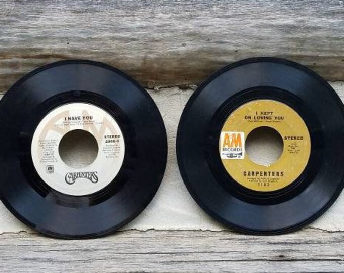 Carpenters 45 RPMS Vinyl Single/vintage Records/i Kept on Loving You/i ...