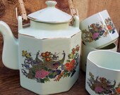 Tea Set Teapot & tea cups Mint | Etsy