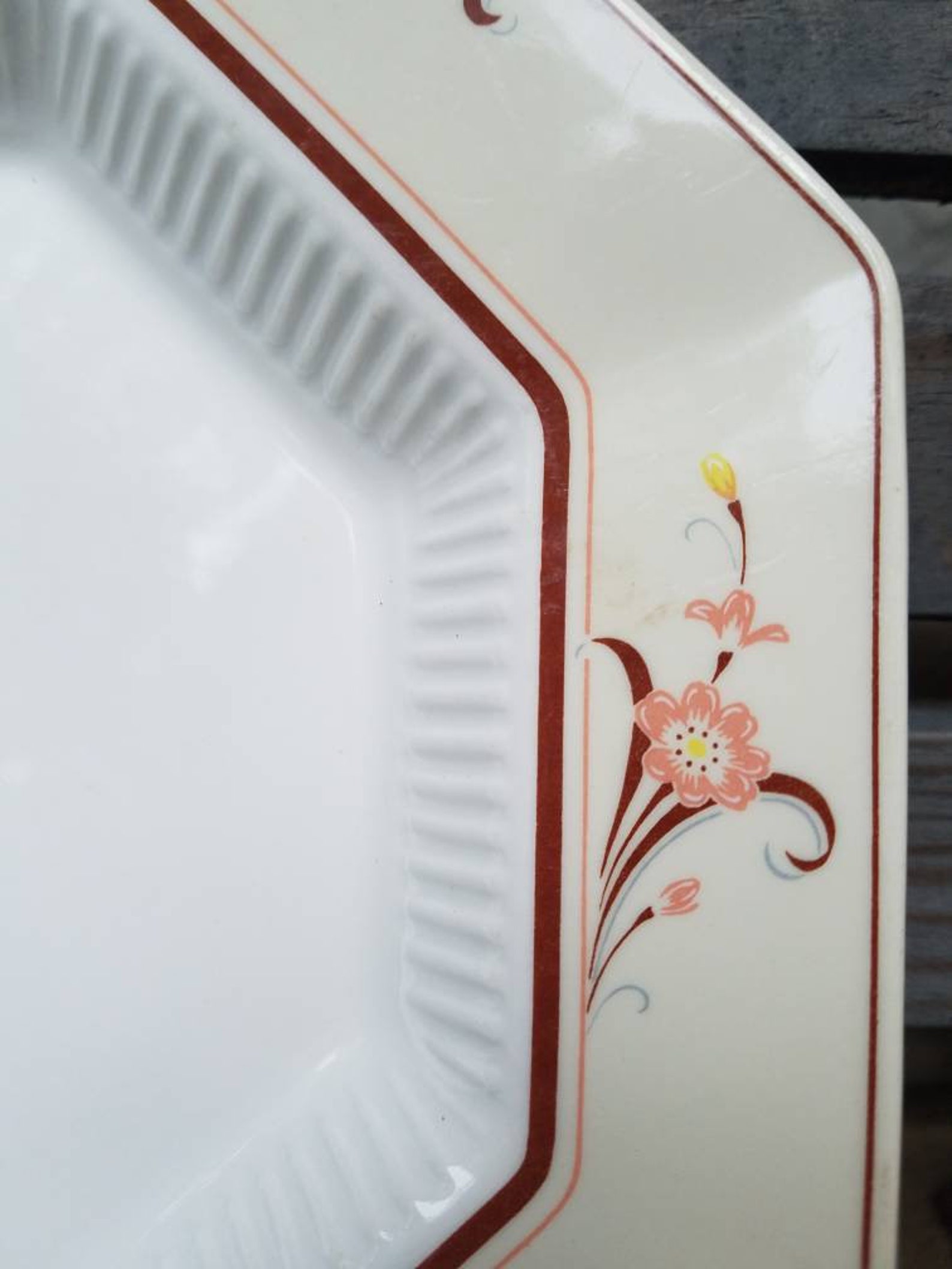 Nikko Classic Collection Octagonal Cream Colored Platter | Etsy