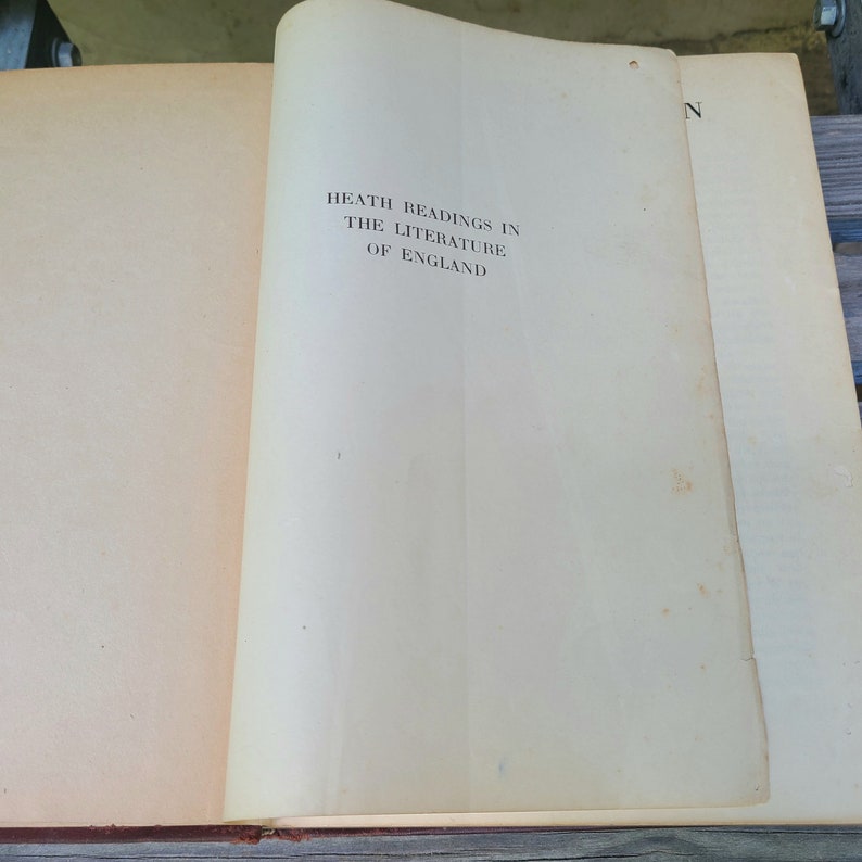 Antique British Literature Book/large/anthology/old/1920s/red/gold ...