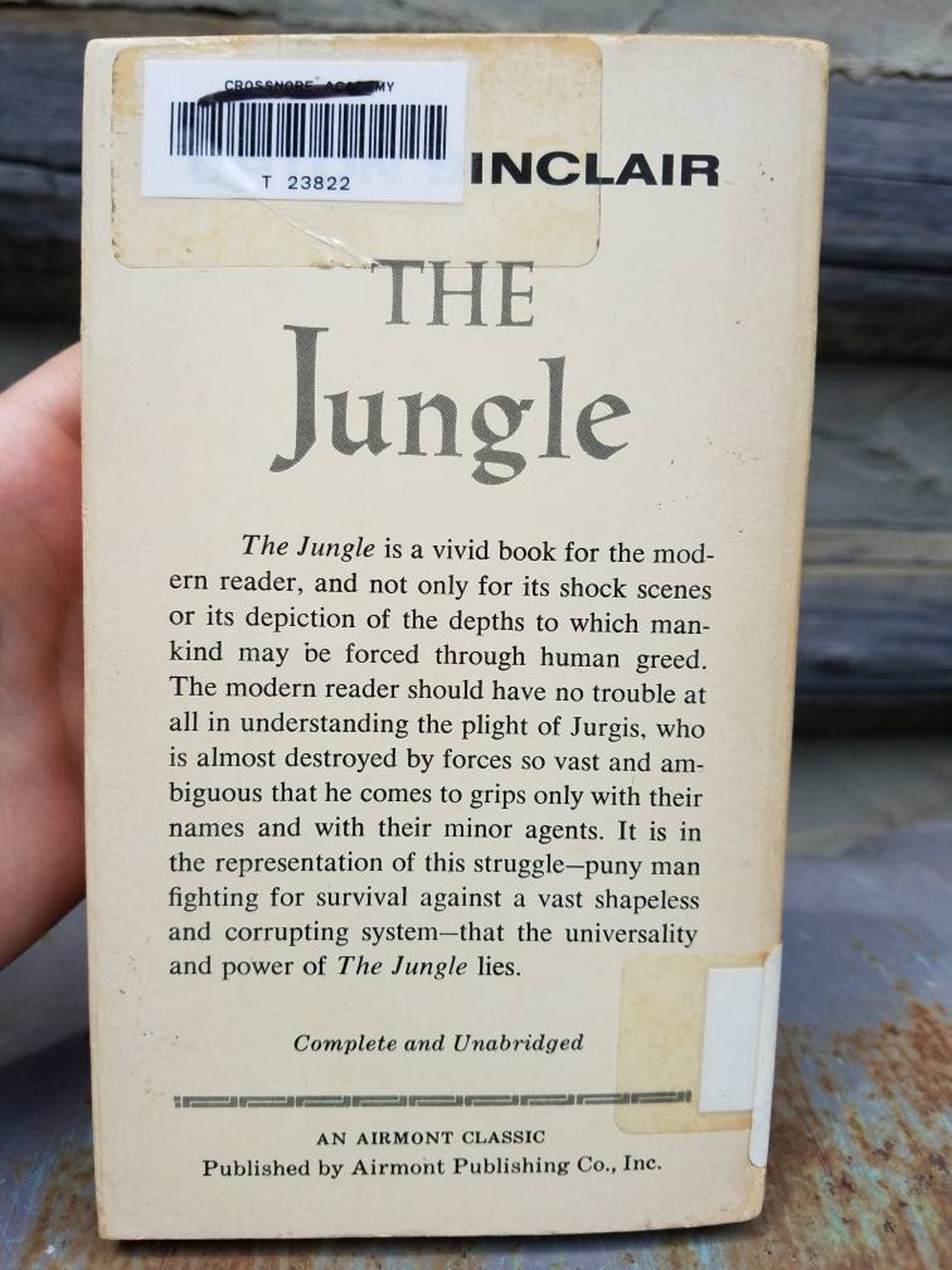The Jungle Upton Sinclair/paperback Novels/classic - Etsy