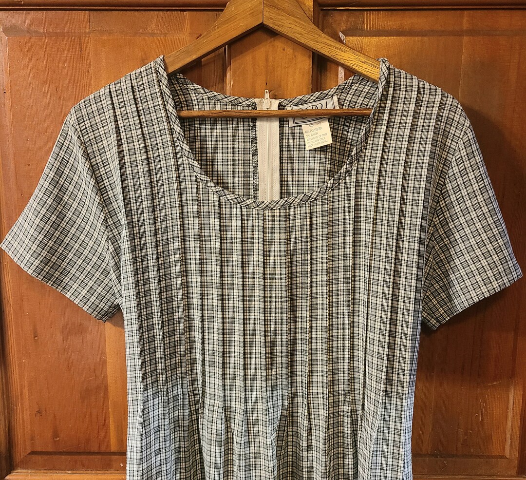 1980s Plaid Dress/size 11/12/vintage/80s/retro/womens/clothing/dresses ...