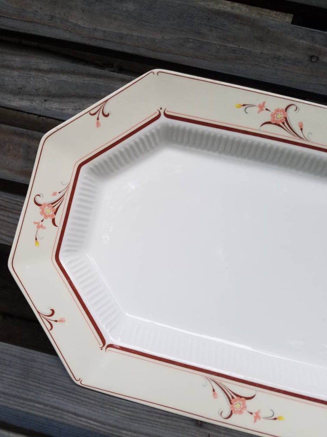 Nikko Classic Collection Octagonal Cream Colored Platter | Etsy