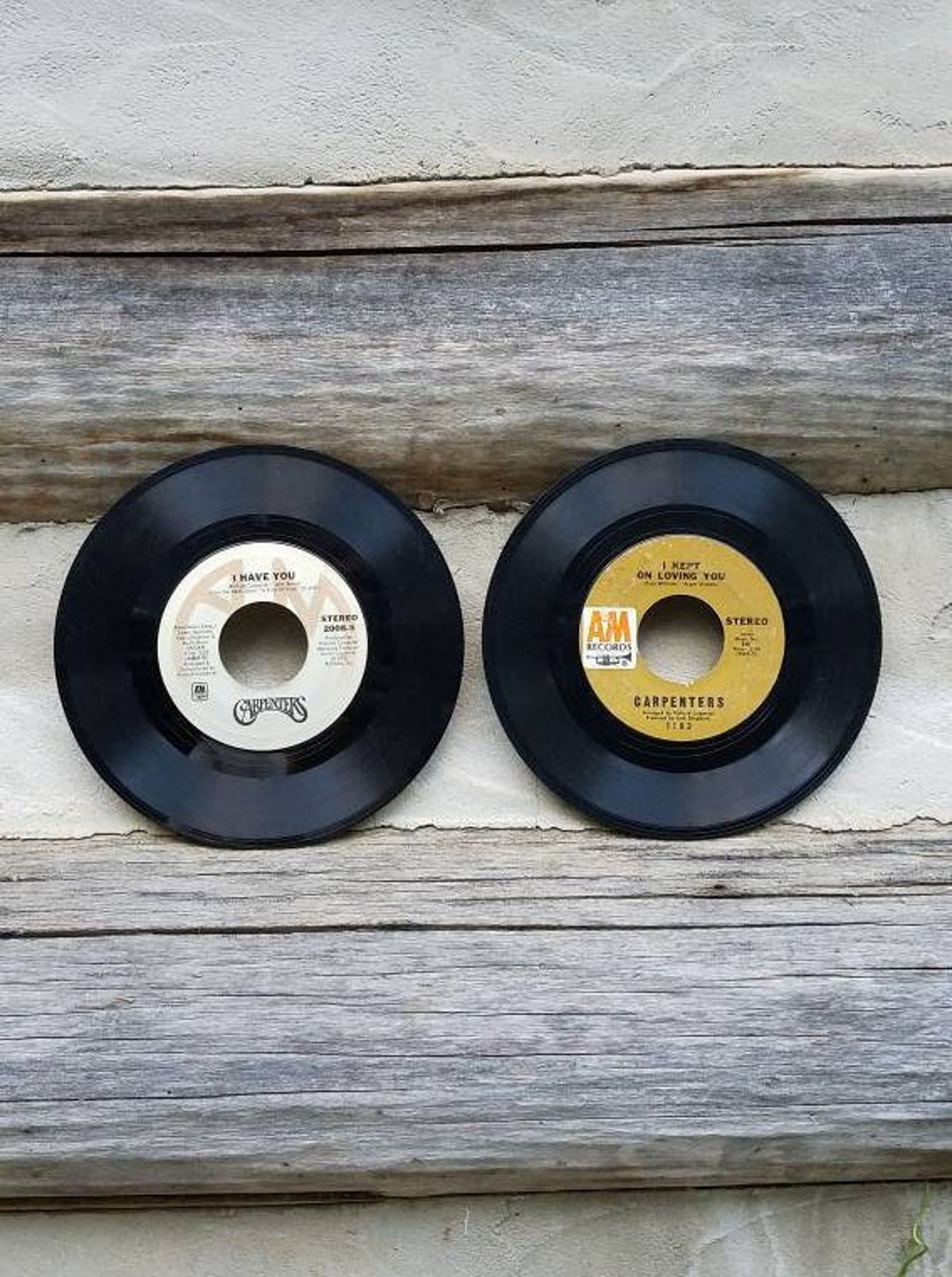 Carpenters 45 RPMS Vinyl Single/vintage Records/i Kept on Loving You/i ...