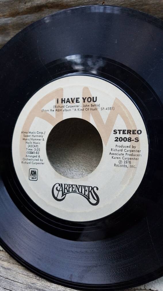 Carpenters 45 RPMS Vinyl Single/Vintage Records/I Kept on | Etsy