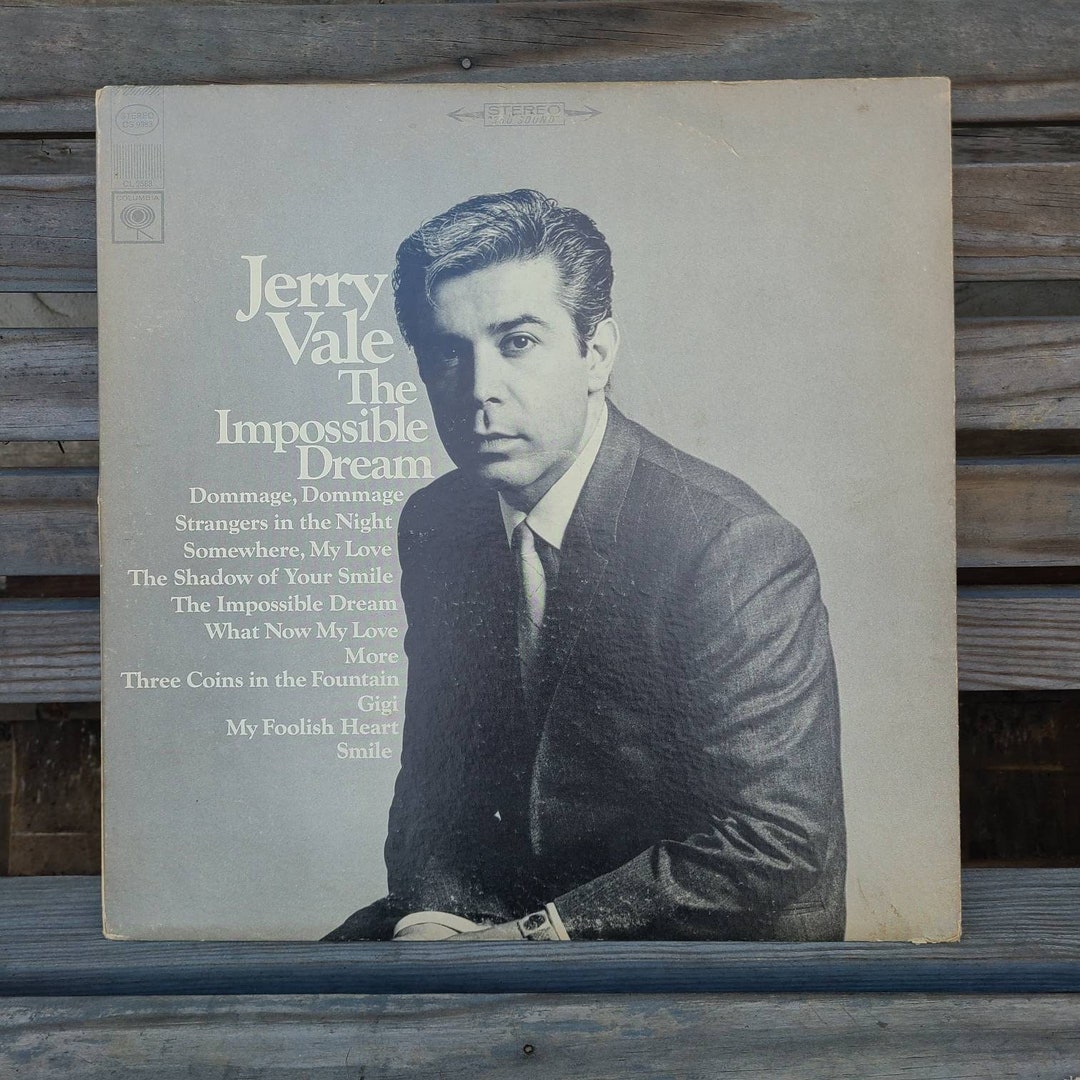 Jerry Vale/the Impossible Dream/album/1960s Music/vintage/vinyl/1967/columbia/vocal/pop/1950's ...