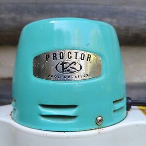 FREE Ship/vintage Ice Cream Maker/proctor Silex/wooden/wood/teal/blue ...