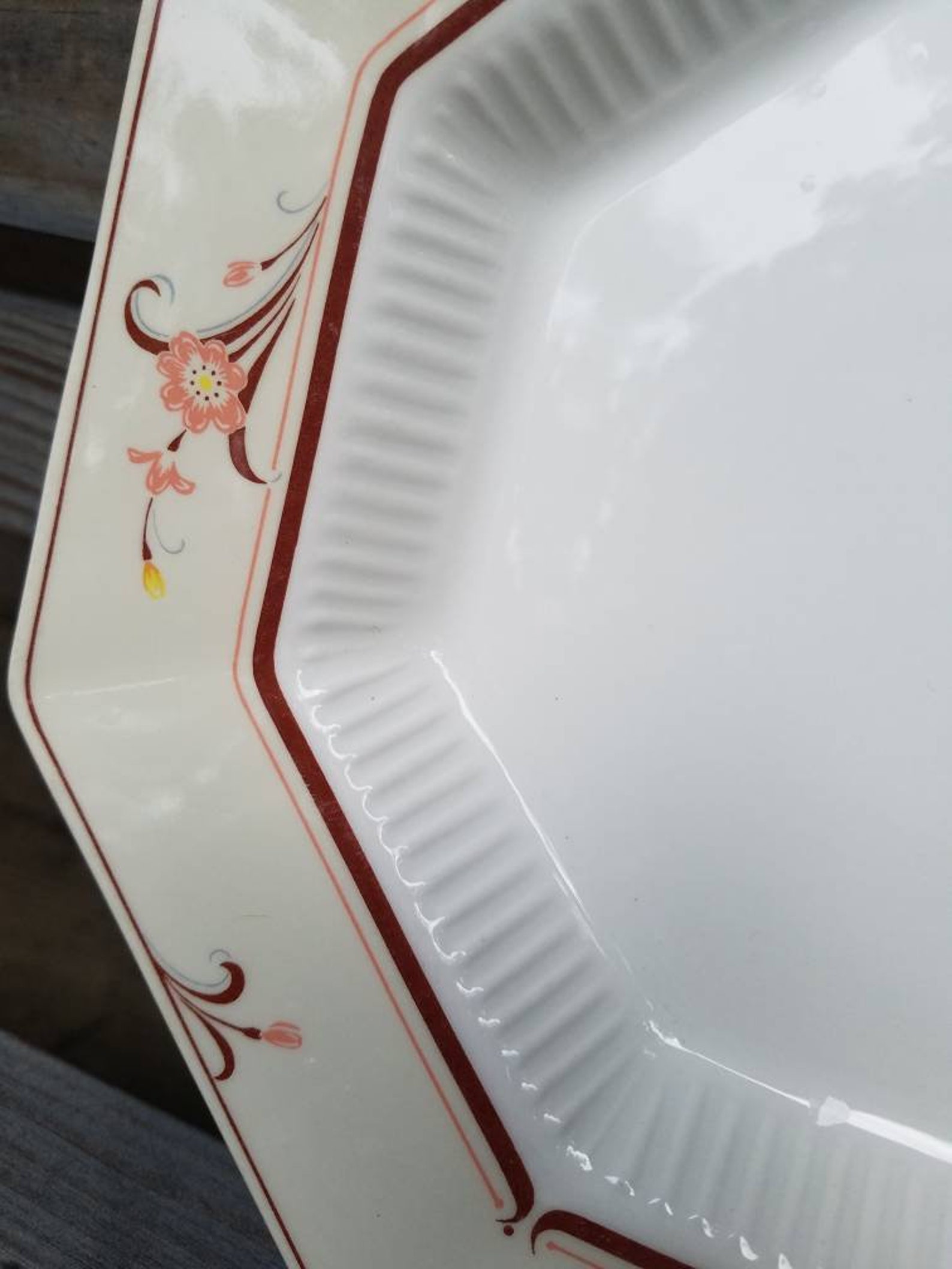 Nikko Classic Collection Octagonal Cream Colored Platter | Etsy