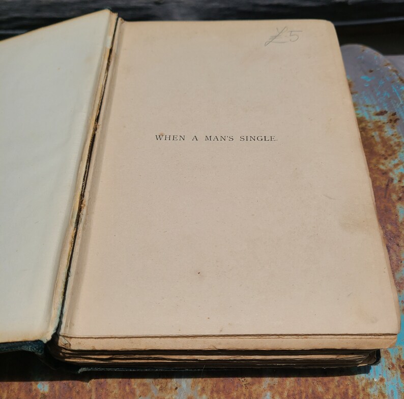 1892/when a Man's Single, A Tale of Literary Life/j.m. Barrie-victorian ...