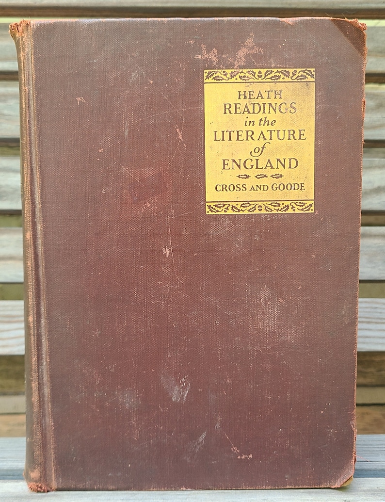 Antique British Literature Book/large/anthology/old/1920s/red/gold ...