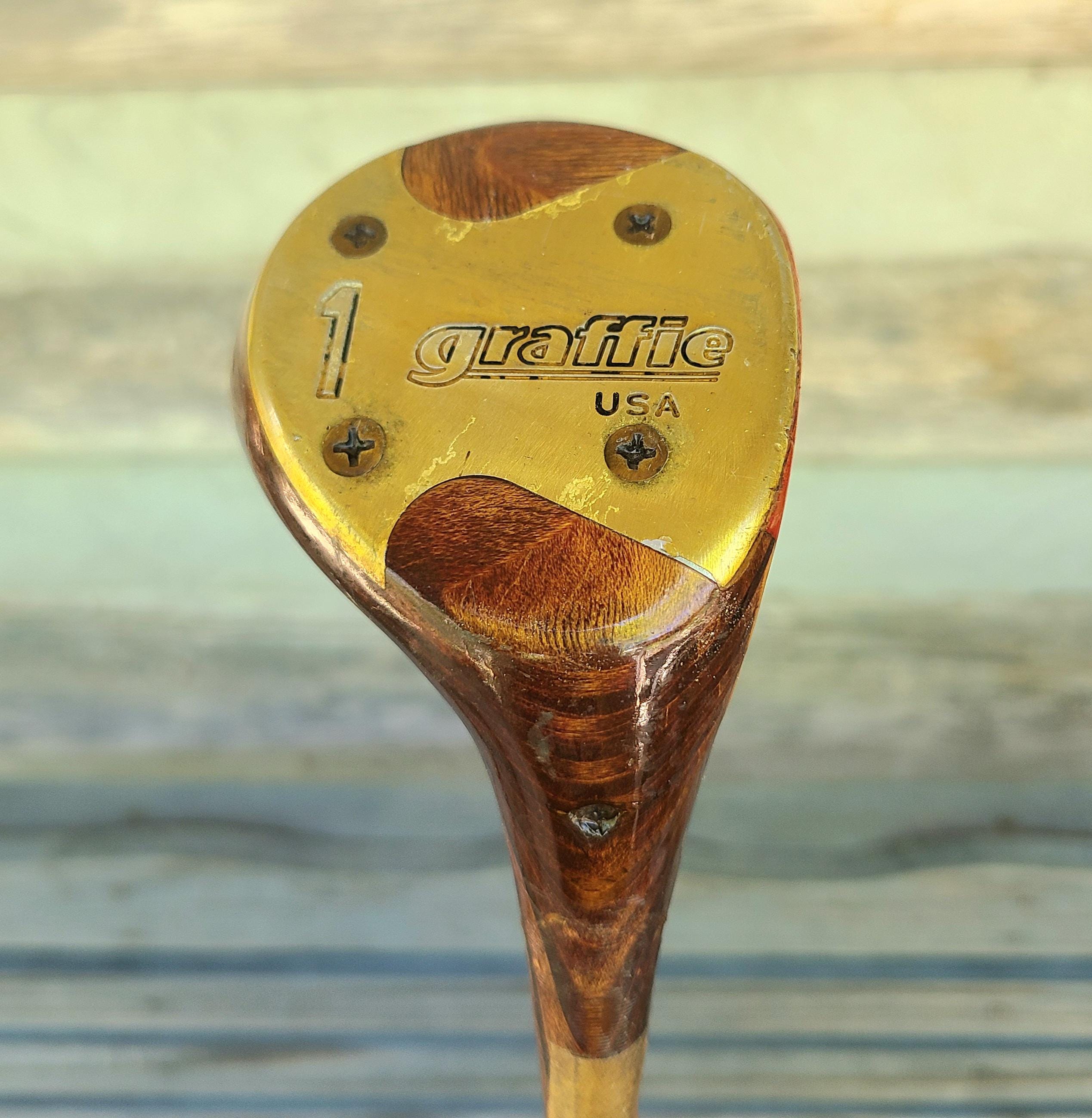 RARE Graffie Driver- Vintage Wooden Golf Clubs/golfing/equipment/woods ...