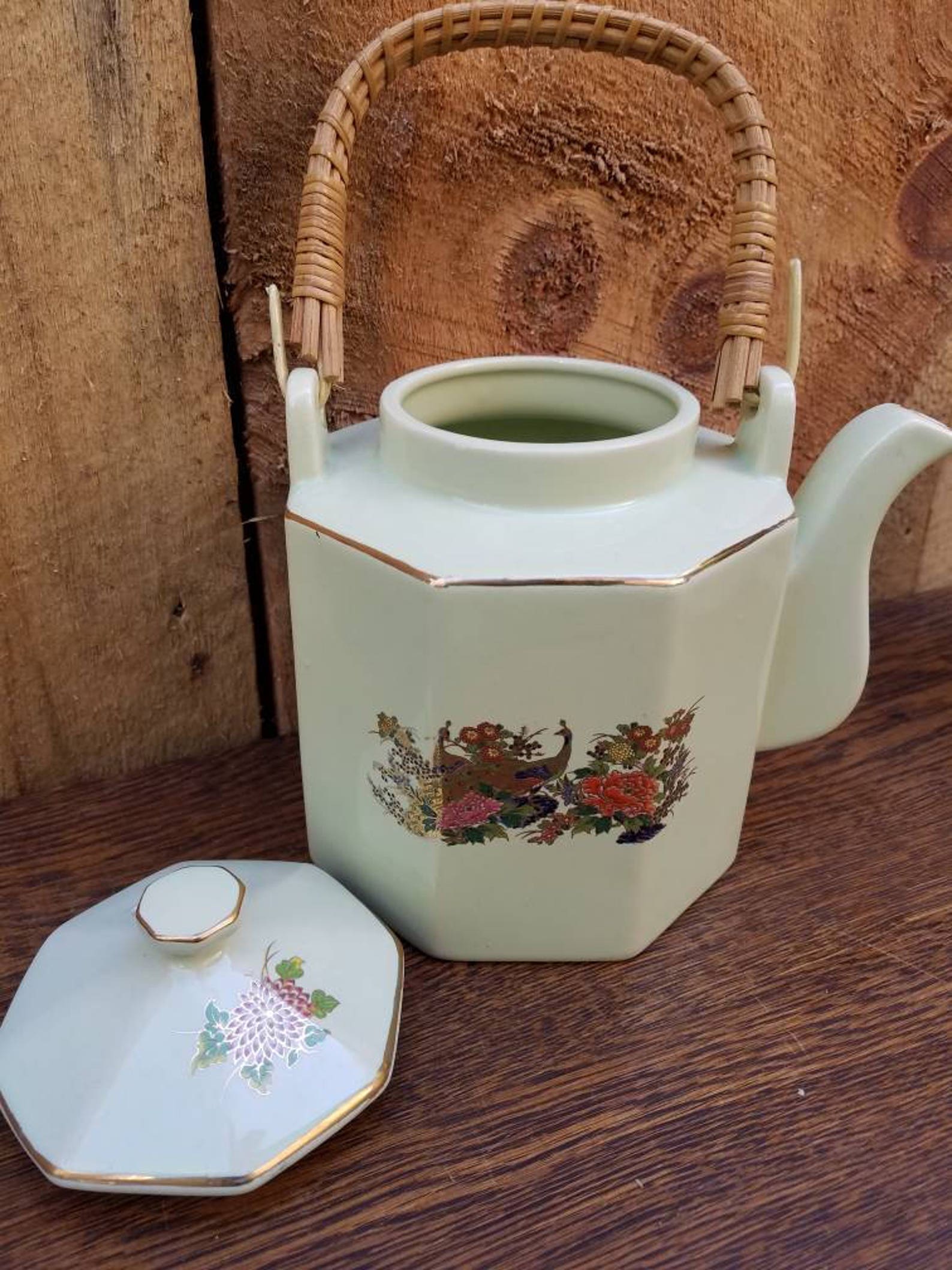Tea Set Teapot & tea cups Mint | Etsy