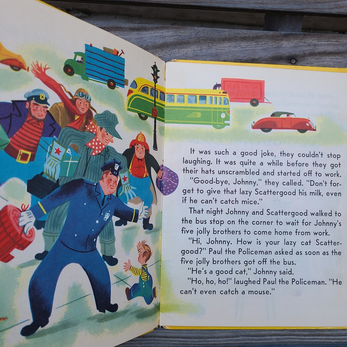 1950s Childrens Books/five Jolly Brothers/illustrated/vintage/hardcover ...