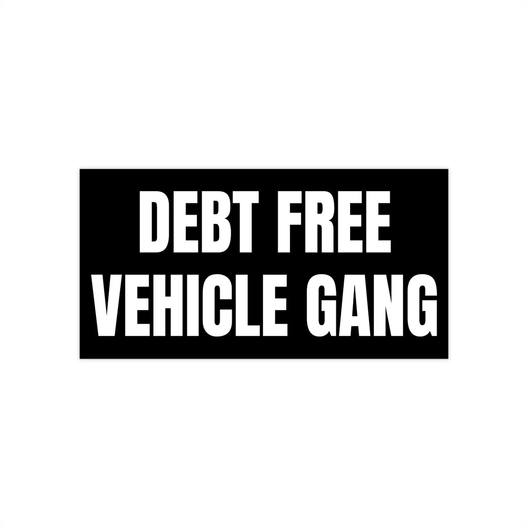 DEBT FREE VEHICLE - Vinyl Sticker/bumper Stickers/dave Ramsey/debt ...