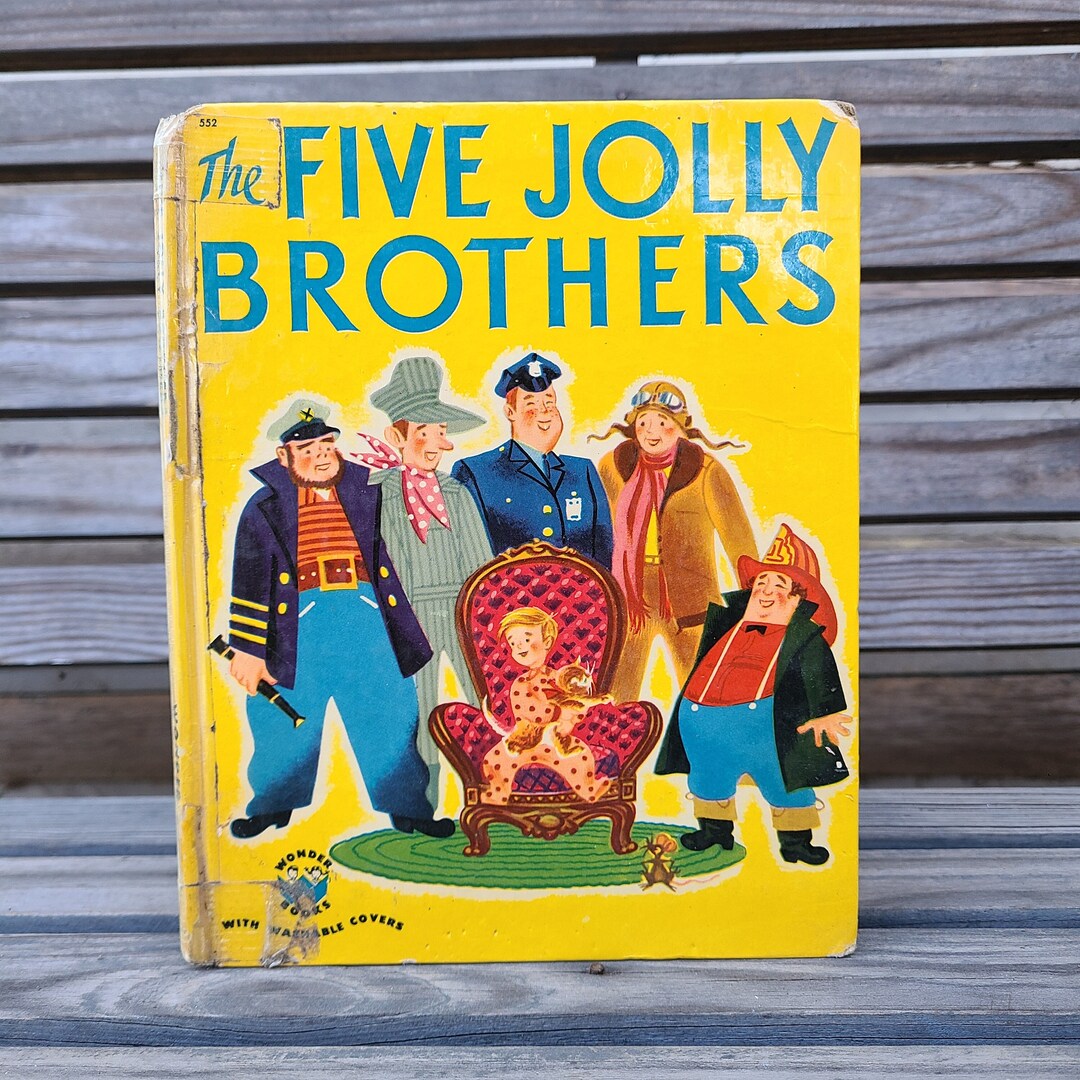 1950s Childrens Books/five Jolly Brothers/illustrated/vintage/hardcover ...