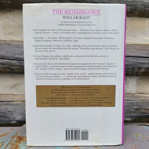 C 1981/the Renaissance/story of Civilization/durant/hardcover/mfj Books ...