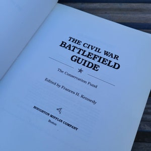 The Civil War Battlefield Guide/vintage Civil War Books/american ...