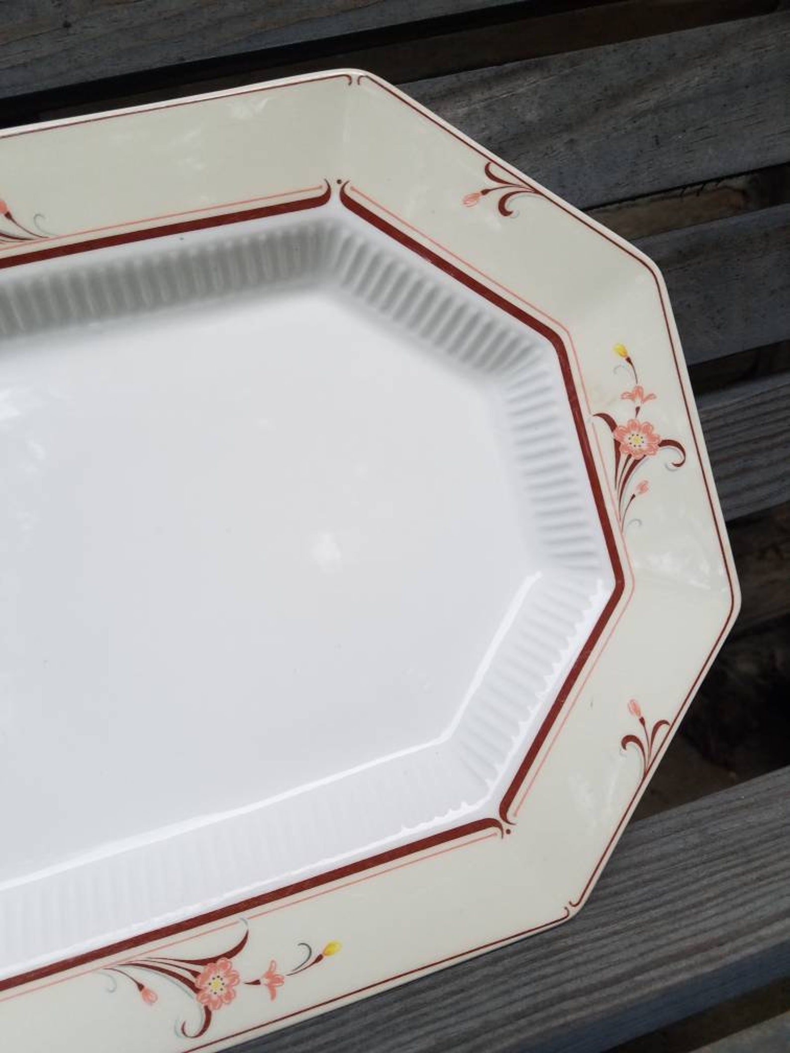 Nikko Classic Collection Octagonal Cream Colored Platter | Etsy
