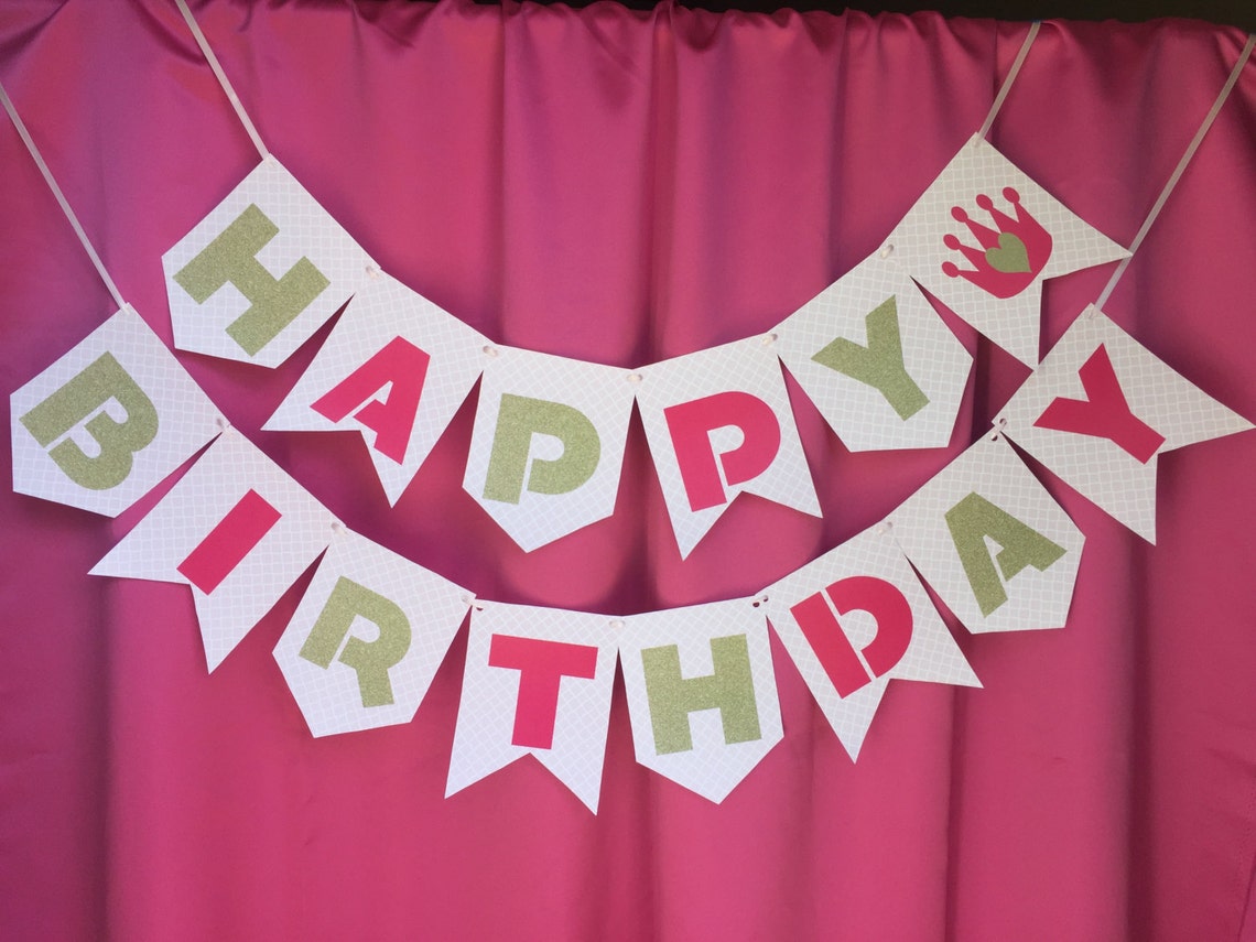 Princess Banner Princess Party Supplies Princess Decoration | Etsy