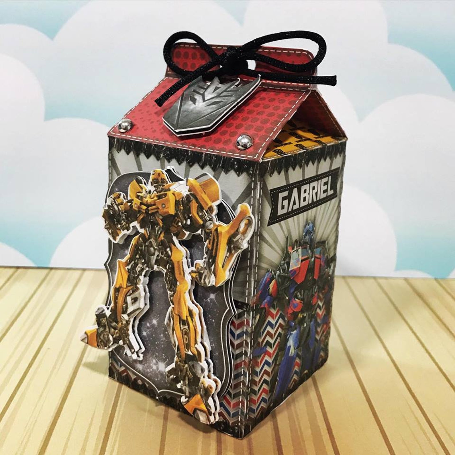 Transformers Party Favors Boxes Bumblebee Supplies Boy - Etsy