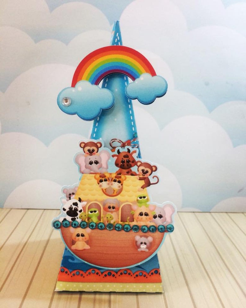 Noah's Ark Party Favor Box Printable Noahs Baby Shower - Etsy