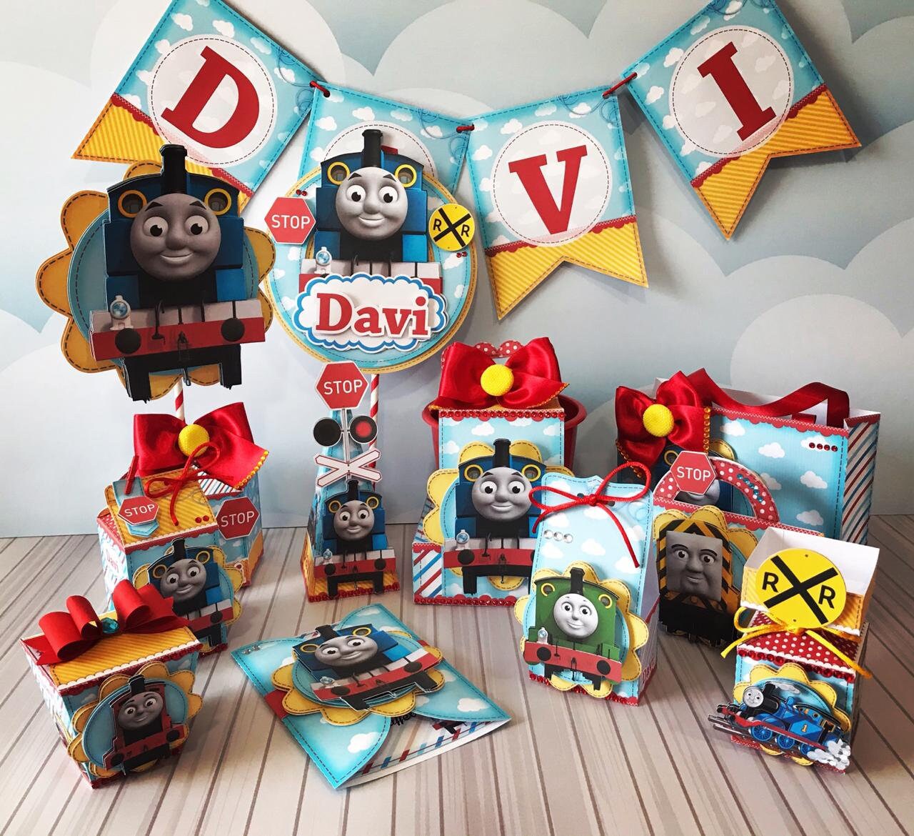 Thomas and Friends Party Favors Boxes Personalized, Train Birthday ...