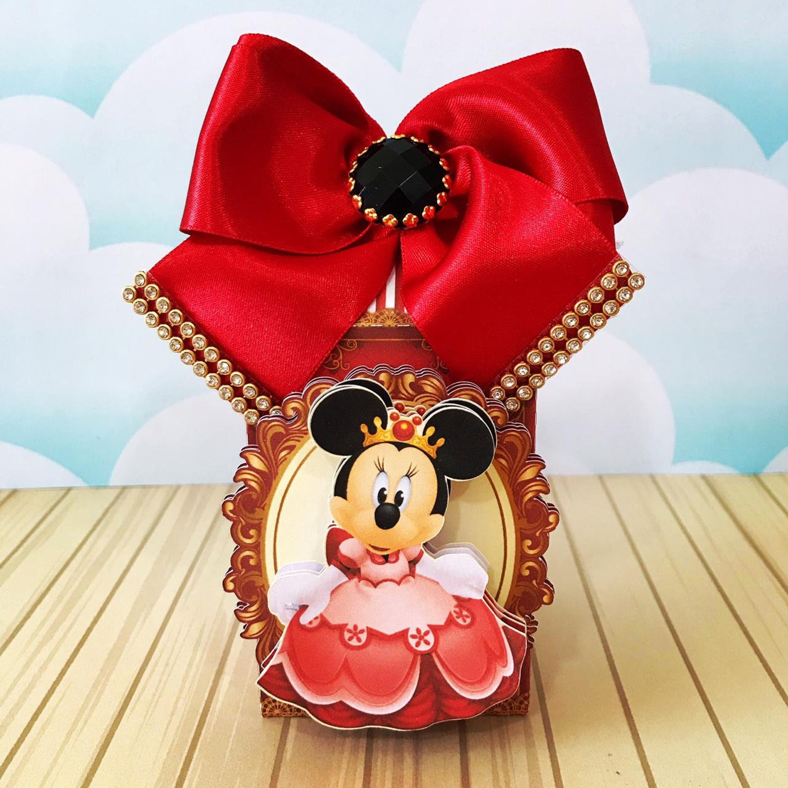 Princess Minnie Favor Box Royal Minnie Mouse Party Supplies - Etsy