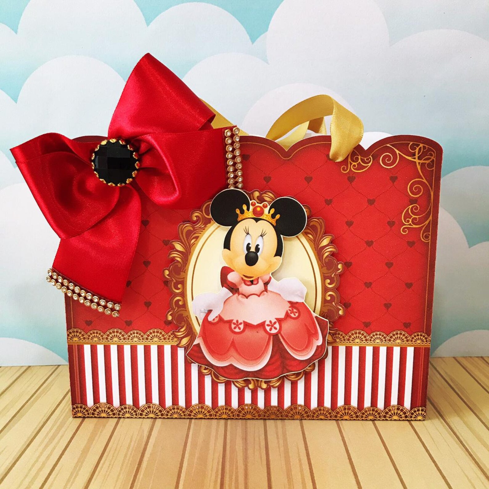 Princess Minnie Favor Box, Royal Minnie Mouse Party Supplies Bags ...