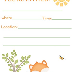 Fox Party Favor Box, Woodland Animals Party Supplies Bags, Decor ...