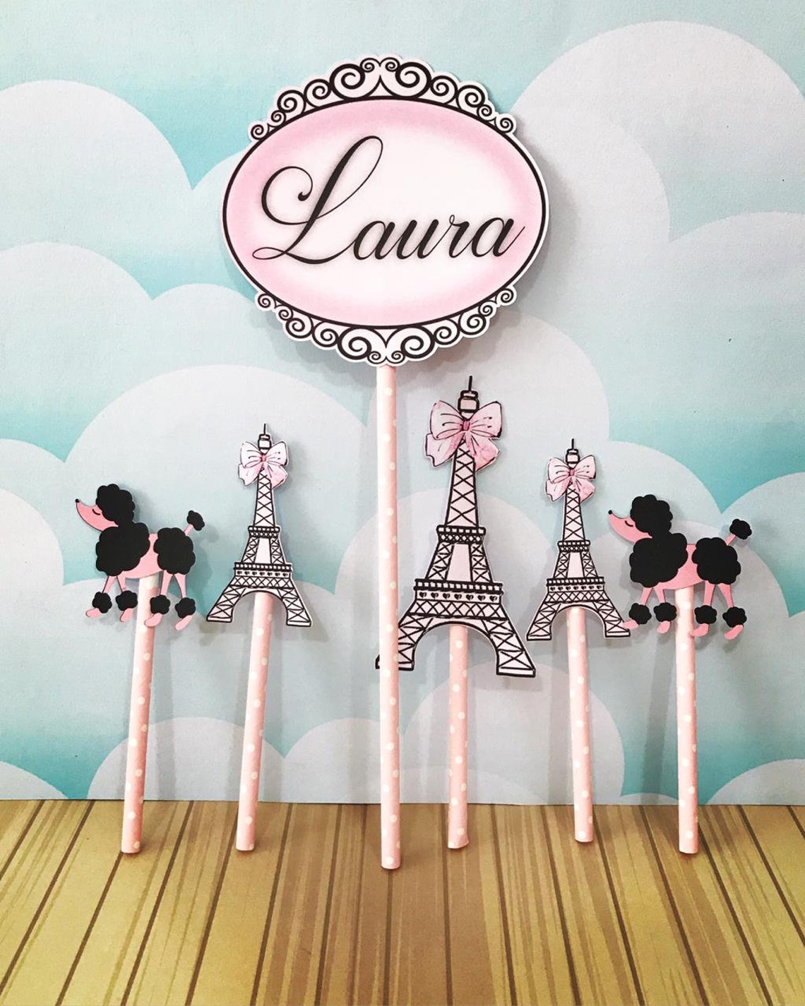 Paris Party Favors Boxes Personalized Pink & Black Parisian - Etsy