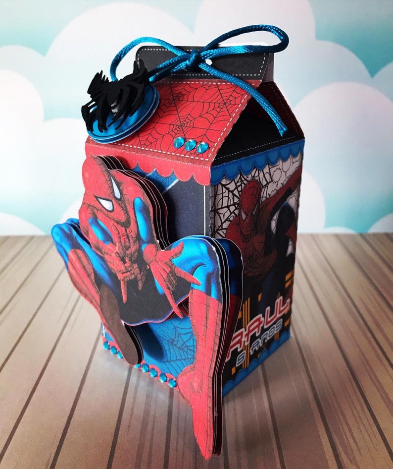 Spider Man Favor Box Party Supplies Spiderman Decor Baby - Etsy