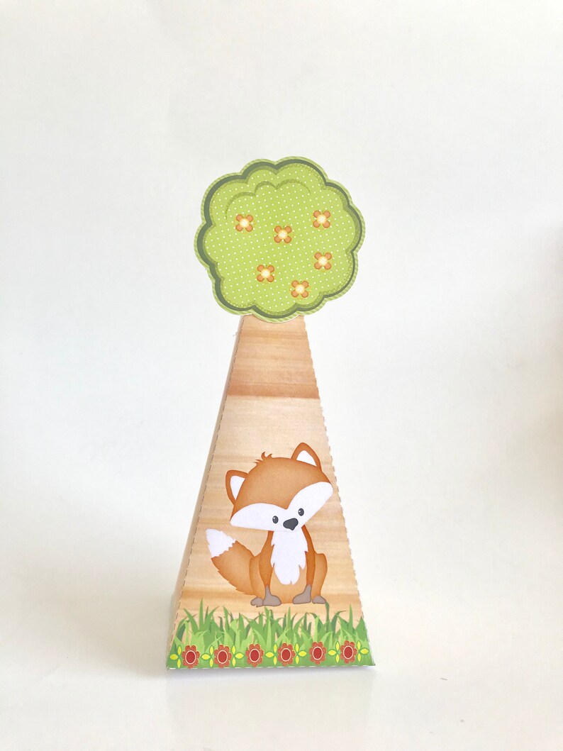 Fox Party Favor Box Woodland Animals Party Supplies Bags | Etsy