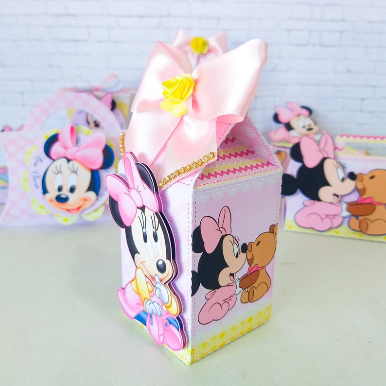 Baby Minnie Mouse Party Favors Boxes Personalized 1st - Etsy