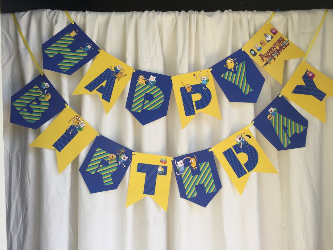 Adventure Time Banner, Adventure Time Party, Adventure Time Birthday ...