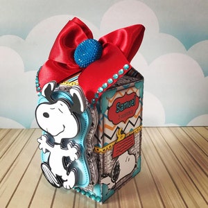 Snoopy Party Favors Boxes Personalized, Birthday Decoration, Baby ...