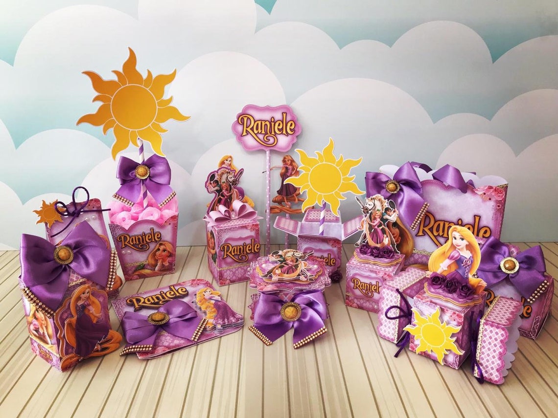 Rapunzel Party Favors Boxes Personalized Tangled Birthday - Etsy