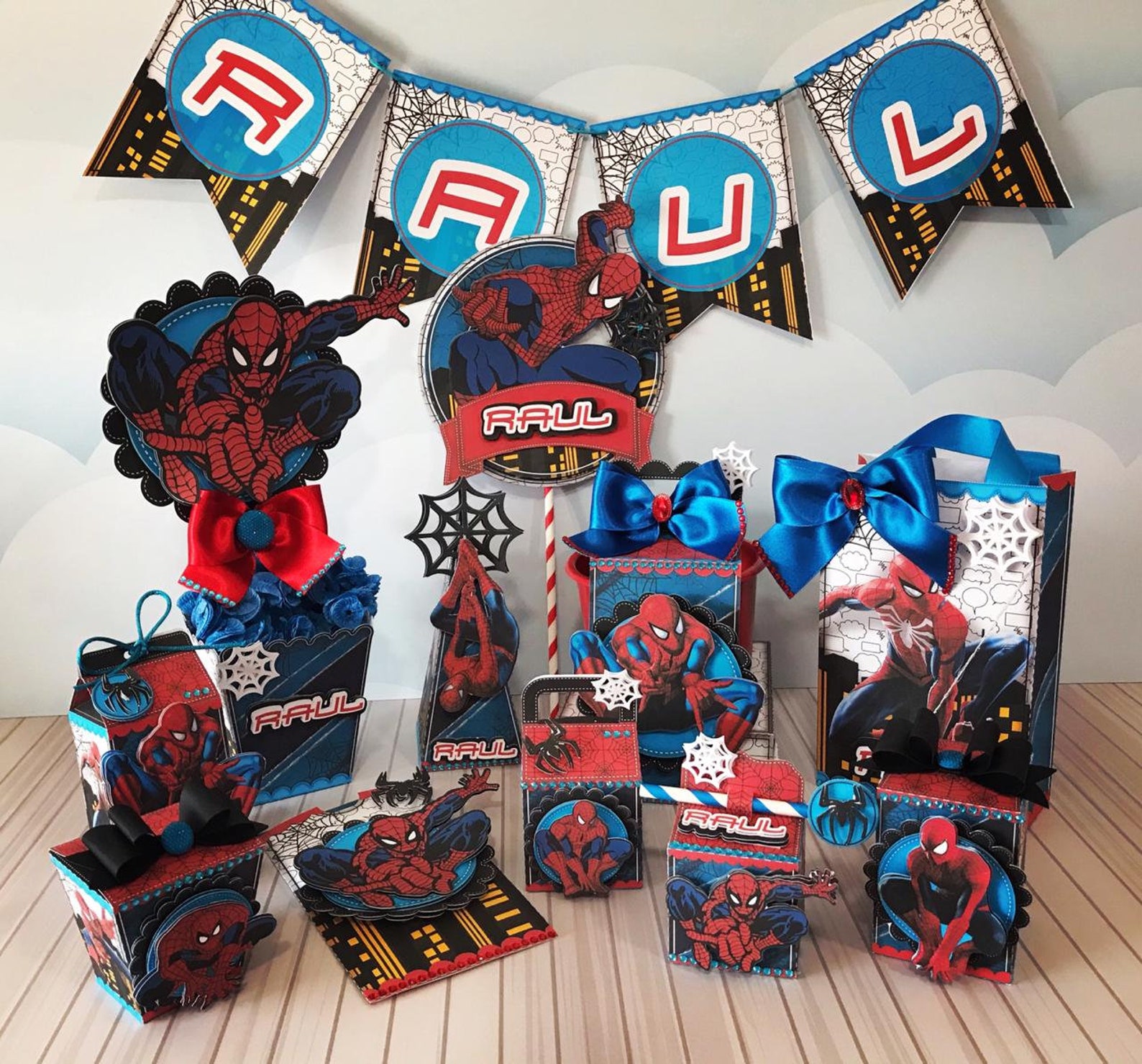 Spider Man Favor Box Party Supplies Spiderman Decor Baby - Etsy