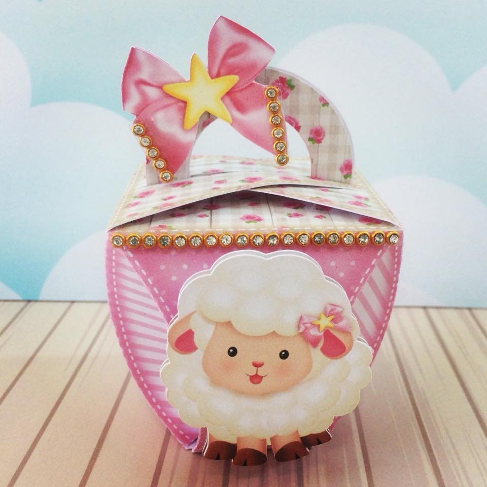 Pink Sheep Favor Boxes Lamb Favor Box Sheep Party Favors | Etsy