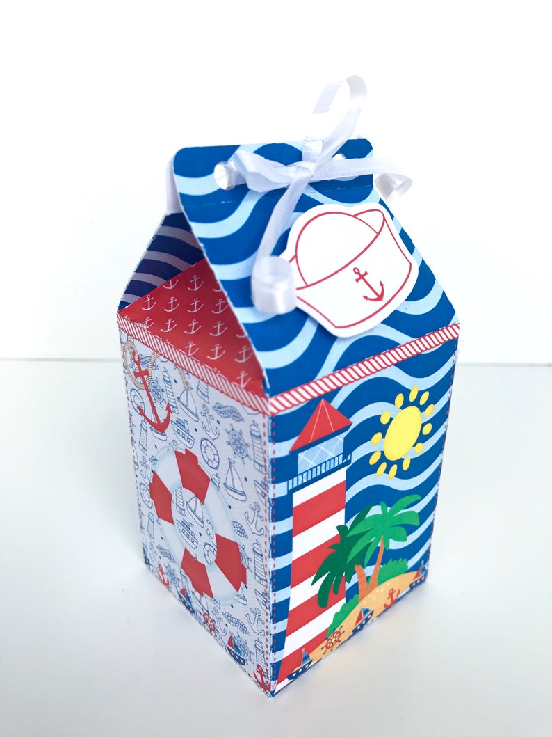 Sailor Favor Boxes Nautical Favor Boxes Sailor Party | Etsy