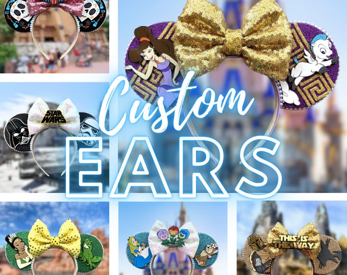 Personalized Mickey or Minnie Ears, Custom Mickey Ears, Personalized ...