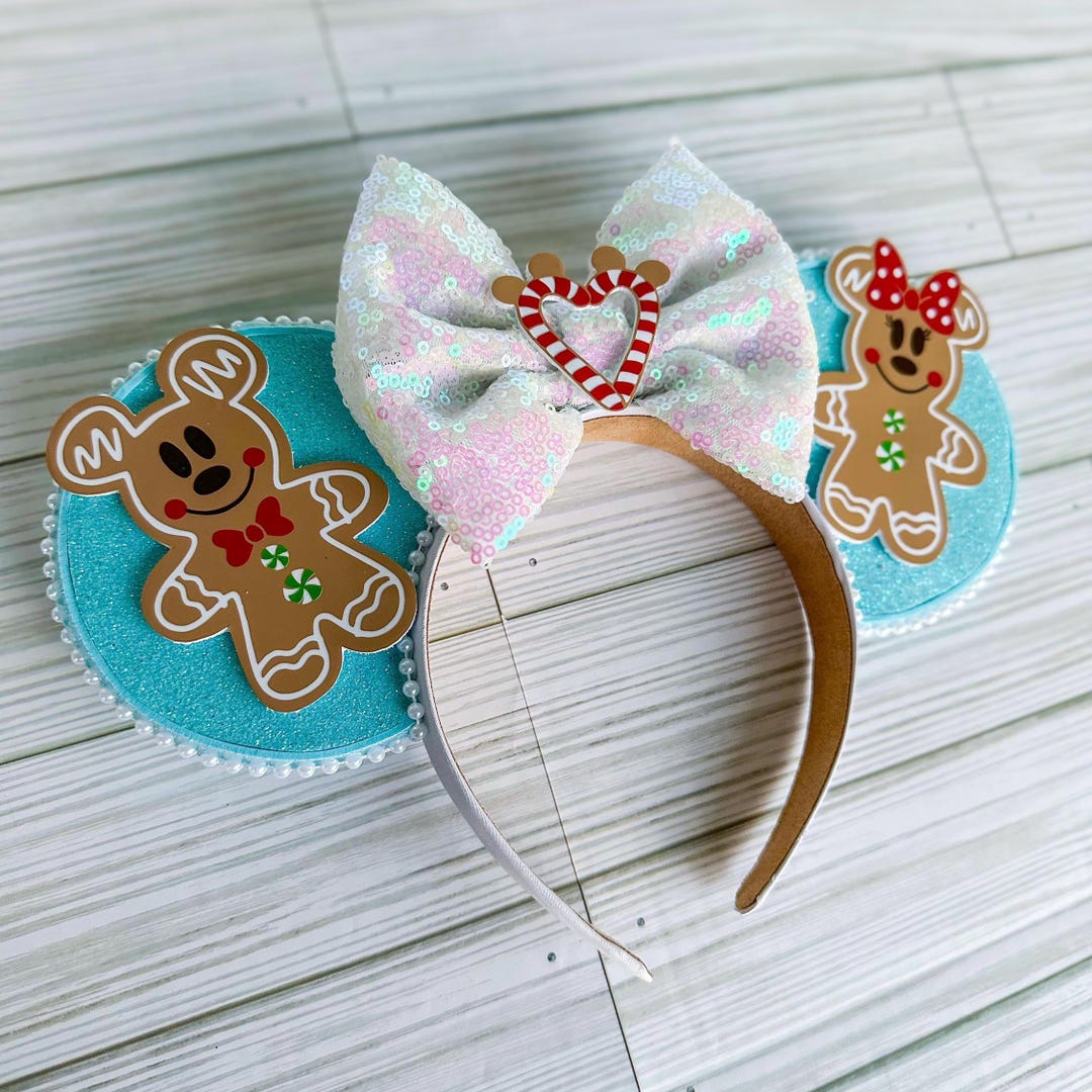 Gingerbread Mickey and Minnie Inspired Ears | Mouse Ear Headband ...