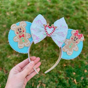 Gingerbread Mickey and Minnie Inspired Ears Mouse Ear Headband ...