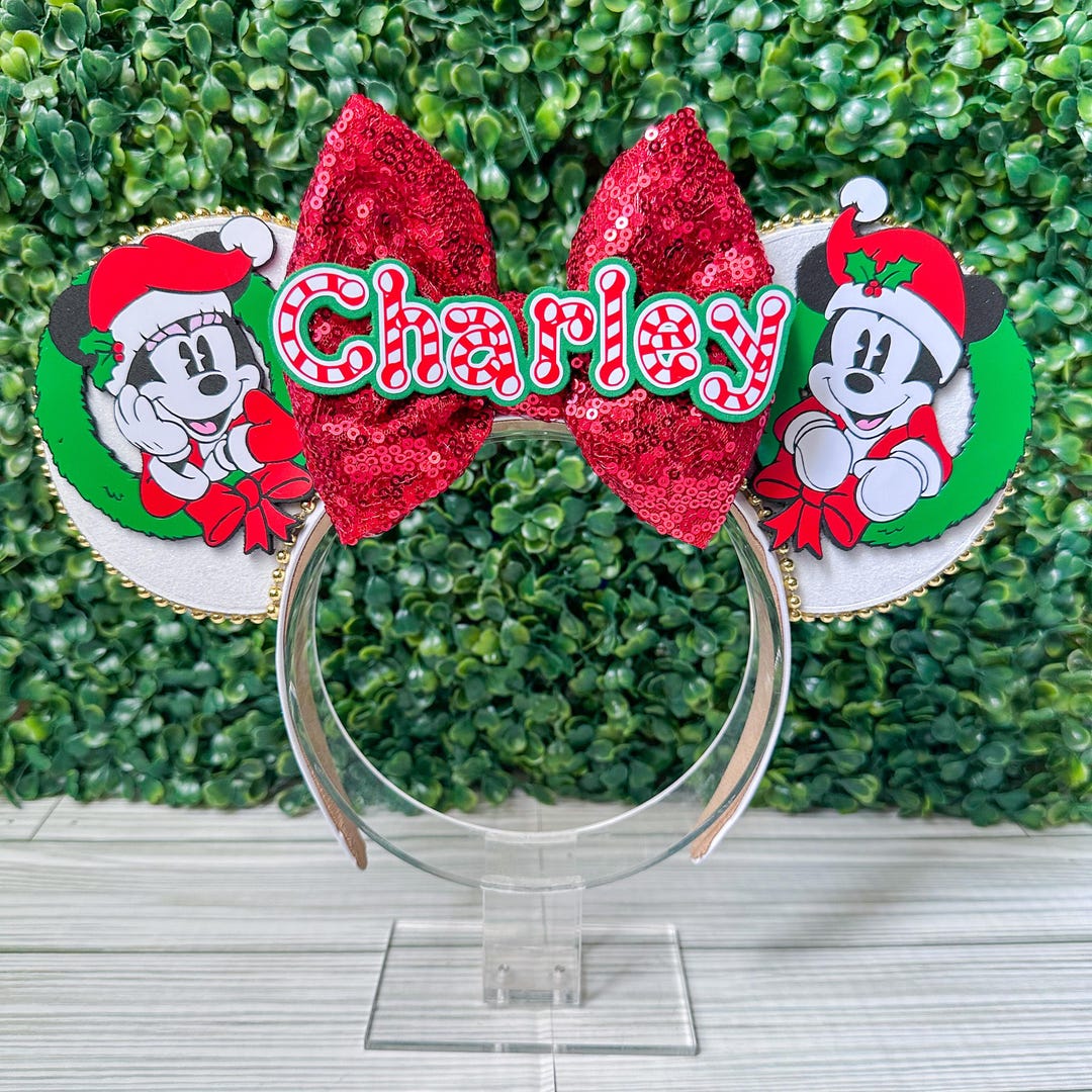 Mickey and Minnie Inspired Ears | Mouse Ear Headband | Personalizable ...